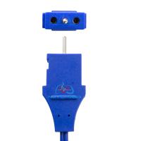China Disposable Electrosurgical ESU Cable Blue PVC 3m Copper Tube to Round Terminal for sale