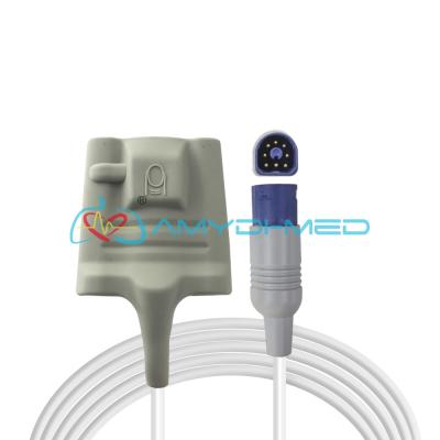 China HP Compatible Reusable SpO2 Sensor Adult Finger Tip 1m TPU Cable CE ISO13485 for sale