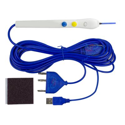 China Disposable Monopolar Surgical Electrode Blue PVC 4cm 8cm 10cm 12cm 16cm ESU Active Electrode for sale