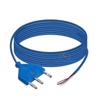China Disposable ESU Pencil Cable 3m Blue PVC for Electrosurgical Pencil for sale