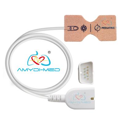China Disposable SpO2 Sensor DB9 9 Pin Pediatric Probe for Nihon Kohden 0.9m for sale