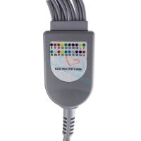 China 10 Leads ECG Holter Cable Snap Clip Type ICE AHA Standard 0.8m for Recorder Monitor for sale