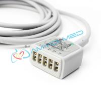China GE Compatible TPU Medical ECG Trunk Cable 5 Leads Rectangle 11P 3 Meters for sale