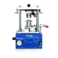 China Gas Driven 18650 Cylindrical Cell Crimping Machine with 1MPa Maximum Pressure and 350×234×420mm Dimensions for sale