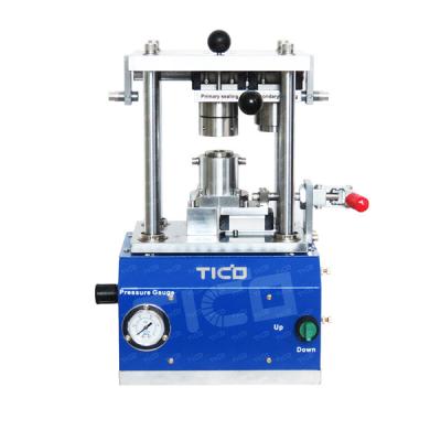 China Gas Driven 18650 Cylindrical Cell Crimping Machine with 1MPa Maximum Pressure and 350×234×420mm Dimensions for sale