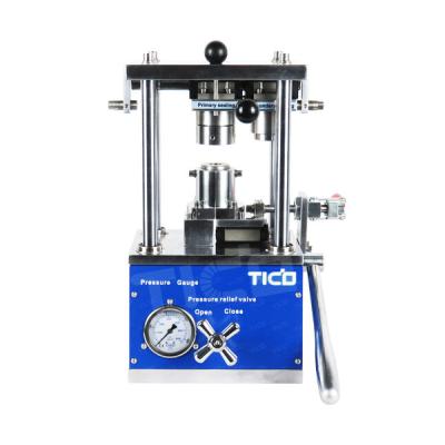 China STC-CSF-18 Manual Hydraulic Cylindrical Cell Case Crimper 235×180×365mm 35kg for Battery Lab Research for sale