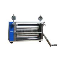 China Desktop Manual Battery Calendering Machine STC-DSL-300 with 300mm Width Roller and HRC62 Hardness for Electrode Research for sale