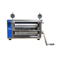 China Benchtop Battery Calendering Machine Manual Rolling Press with 200mm Width and HRC62 Hardness for Electrode Research for sale