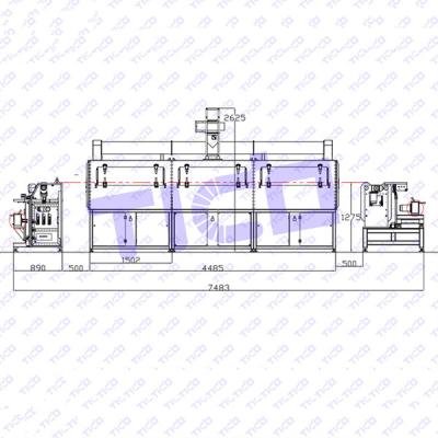 China Slot Die Roll-to-Roll Electrode Film Coating Machine 500mm Width with Three Drying Chambers for Battery Production for sale