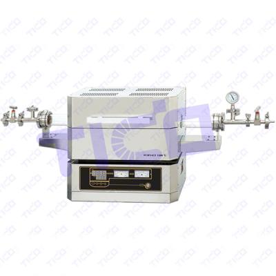 China Single Zone Lab Tube Furnace 1200°C Max Temperature with 53x1000mm Quartz Tube AC220V 3KW for sale