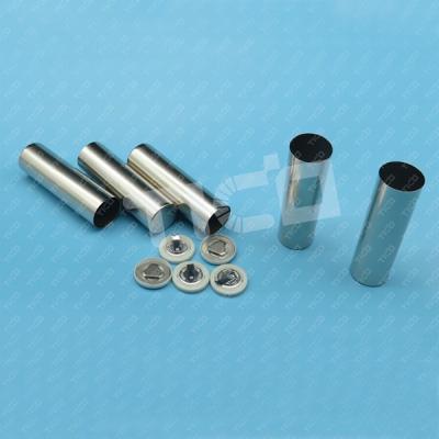 China 21700 Stainless Steel Cylindrical Battery Cell Cases with 21.50mm Diameter and 73.65mm Height for sale