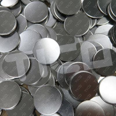 China CR20xx Series 16.2×0.5mm Stainless Steel Battery Cell Spacers - 100 Pieces Per Pack for sale