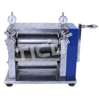 China 150mm Manual Rolling Press Machine for Battery Electrode Fabrication - φ100mm Roller, HRC62 Hardness for sale