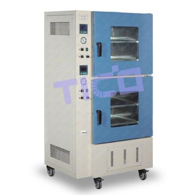 China 90L 2-Chamber Vacuum Drying Oven with 200°C Heating & 133Pa Vacuum for Battery Electrode Processing for sale