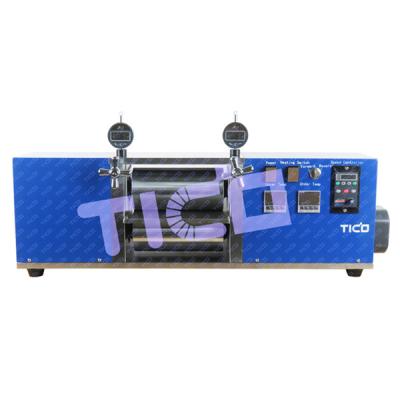 China 100mm Heated Roll Press Calender Machine with Pressure Gauge for sale
