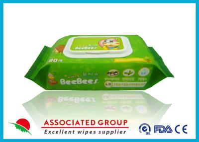 China Non Toxic Herbal Baby Wipes Unscented Eco Friendly 80 Wipes Per Pack for sale