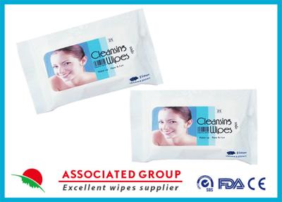 China Cleansing Makeup Remover Wipes Flushable Hypoallergenic PH Balanced Vitamine E Additive for sale