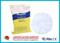 China Nonwoven Waterless Shampoo Shower Caps / Microwave Hair Washing Cap for sale