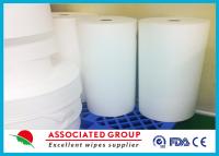 China Jumbo Rolls Spunlace Nonwoven Fabric For Wet Wipes Cross Lapping for sale