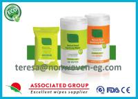 China Healthy Private Antibacterial Wet Wipes , Hand Sanitizing Wipes No Harsh Chemicals for sale