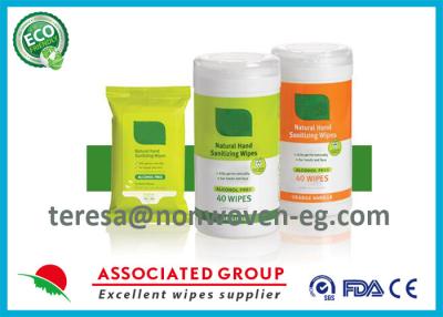 China Healthy Private Antibacterial Wet Wipes , Hand Sanitizing Wipes No Harsh Chemicals for sale