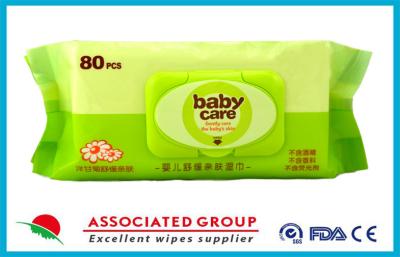 China Non Irritating Chamomile / Aloe Vera Skin Care Baby Wet Wipes for Face , 80 Sheets for sale