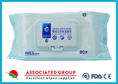 China Infant Skincare Extra Thick Baby Wet Wipes Weakly Acidic Gently Clean Unscented for sale