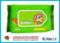 China Alcohol Free Smooth Wet Tissue For Baby , 20 Sheets Water Based Baby Wipes for sale