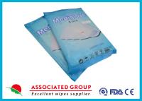 China Pre - Moistened Wet Wash Glove With Internal Plastic Film Protector for sale