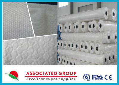 China Non Irritating spunlace non woven fabric Big Dot / Pearl / Embossed Flushable for sale
