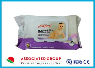China Natural Degradable Baby Anti Rash Nappy Wipes With Oat Kernel Extract for sale