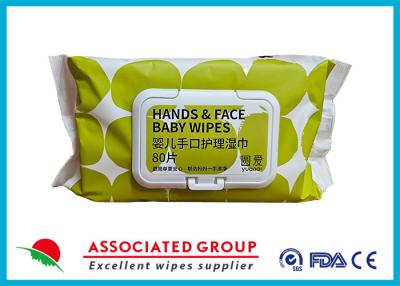 China Soft Cleaning Yuanai Hands And Face Baby Wet Wipes Alcohol Free for sale