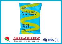 China Yuanai Mint Lemon Cooling Wipes | Personal Cleansing Adult Wipes Made From Plant Based Fibers for sale