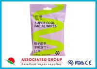 China ISO 9001 Certified Yuanai Peach Sweet Tea Cooling Wipes Hypoallergenic Adult Wipes 15*20cm for sale