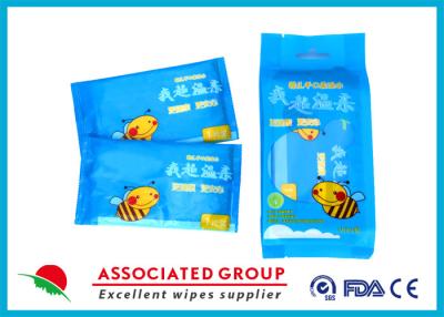 China Individual Packaging Baby Wet Wipes Fragrance Free Cotton Like Texture 1pcs* 10 / Bag for sale