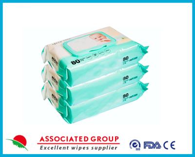 China Plastic-Free Unscented Hypoallergenic Baby Wet Wipes 99.9% Water Based for Sensitive Skin for sale