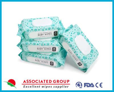China 99% Water Baby Wet Wipes Packaging 75pcs  Hypoallergenic Aqua Pure Baby Wipes for sale