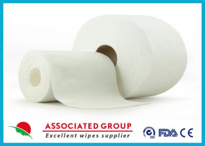 China Non Woven Embossed / Big Dot Texture Spunlace  With Viscose and Polyester for sale