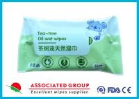 China Tea - Tree Oil Natural Wet Wipes Easy Carrying With Two Years Warranty for sale