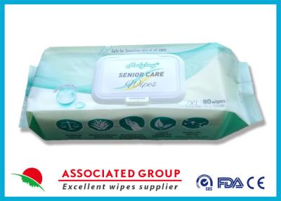 China All Ages Adult Wet Wipes PH Balanced Big Size Safe Spunlace For Sensitive Skin for sale