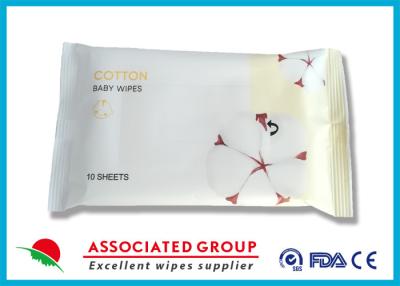 China Organic Natural Cotton Baby Wipes Biodegradable Fiber Superior Absorption for sale