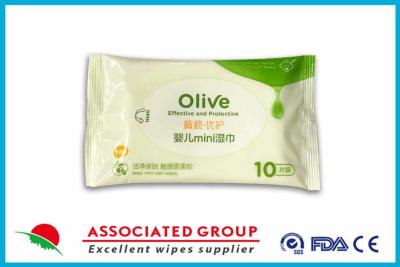China Olive Essence  Household Baby Mini Wet Wipes No Alcohol  Disposable And Portable for sale
