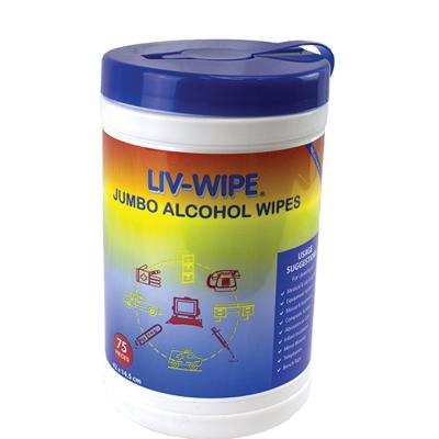 China 75pcs Dry Wipes For Jumbo Alcohol Wipes Manufacturer Kill 99.9% Of Bacteria for sale