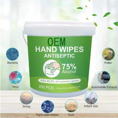 China OEM Kill 99.9% Germs Dry Wipes For Hand Wipes Antiseptic 75% Alcohol for sale