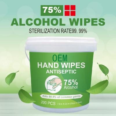 China OEM Sterilization Rate 99.99% Dry Wipes For Hand Wipes Antiseptic 75% Alcohol for sale