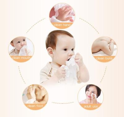 China Pure Cotton Baby Wipes Both Used In Dry And Wet 35G Spunlace Nonwoven Fabrics for sale