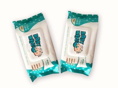 China Rayon Spunlace Baby Wet Wipes 99% Water No Synthetic Fragrance for sale