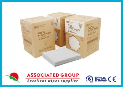 China Chemical Free Baby Dry Wipes Boxes 100% Natural Fibers Good Water Absorption for sale