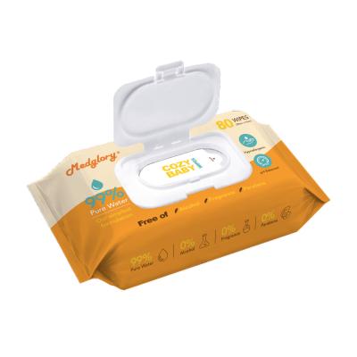 China 45GSM Extra Large Sensitive Baby Wipes Without Alcohol Parabens Phthalates for sale