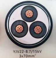 China MV 8.7/15KV 3 Core 95-300mm² Copper XLPE Insulated Power Cable YJV 90°C for sale